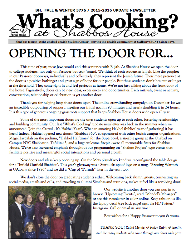 Shabbos House » What’s Cooking