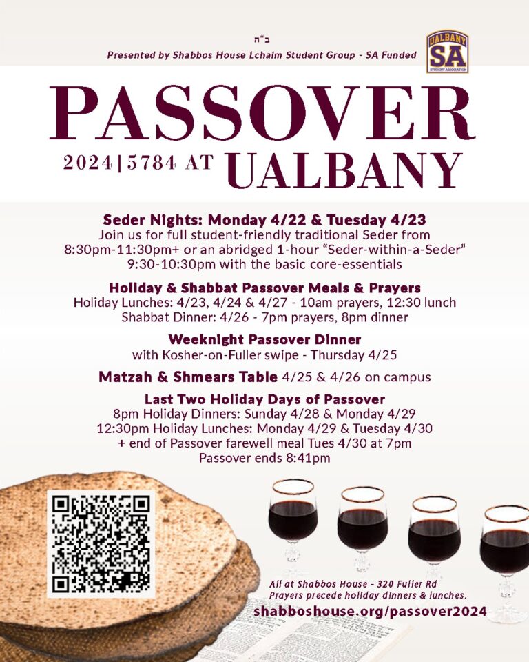 Shabbos House » Passover 2024 at UAlbany